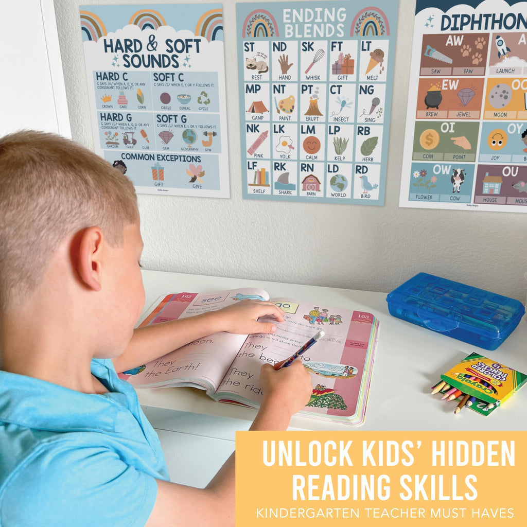 Phonics Foundations Kit: Boho 9 Poster Pack – Hadley Designs Prek