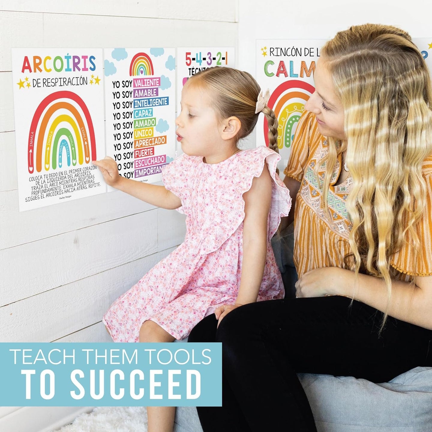 Spanish Calming Corner Kit: Colorful 6 Poster Pack – Hadley Designs Prek