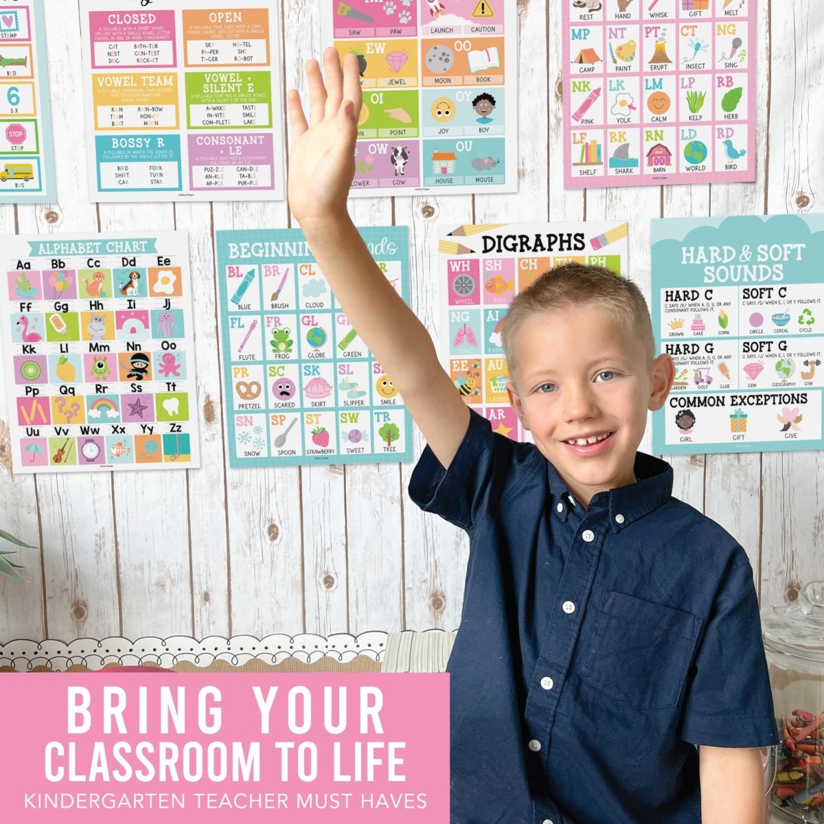 Phonics Foundations Kit: Colorful 9 Poster Pack – Hadley Designs Prek