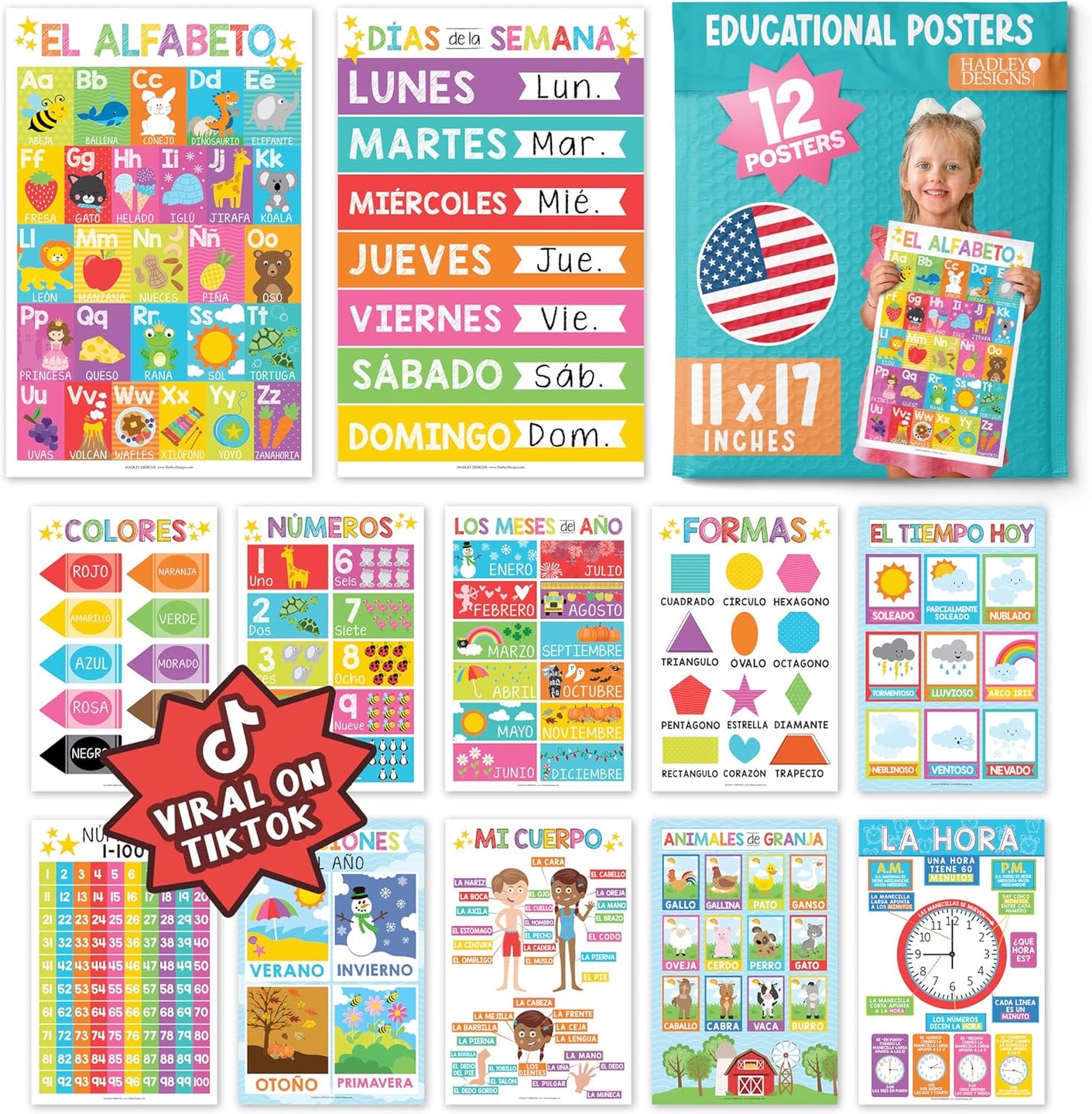 Calming Corner Kit: Colorful 8 Poster Pack – Hadley Designs Prek